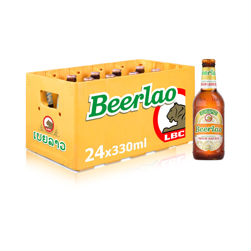 Beerlao Original 330ml bottle per crate of 24 bottles – Shopping-D ...
