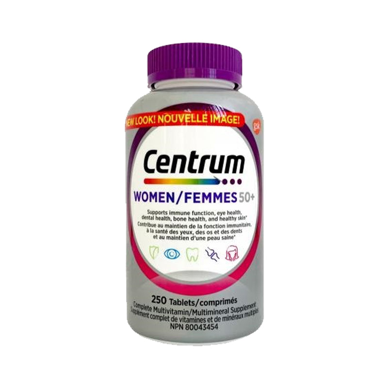 Centrum Women's 50+ Full Effect Multivitamin and Mineral 250 Capsules ...