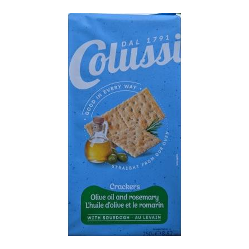 Colussi Crackers Olive Oil And Rosemary Lhuile Dolive Et Le Romarin 25 ...