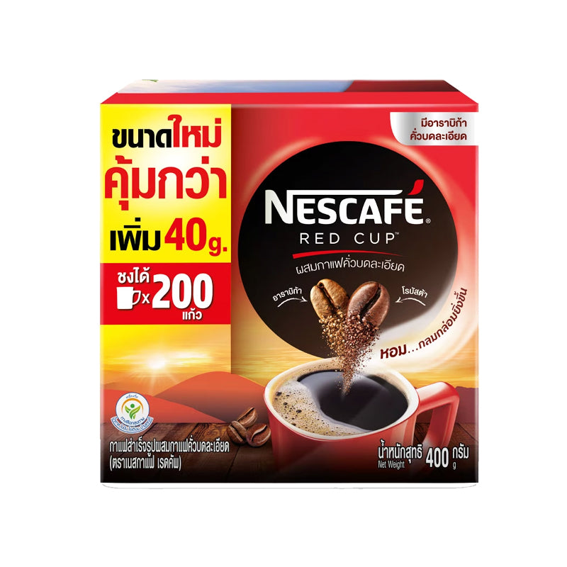 Nescafe Red Cup Instant Coffee Mixed with Finely Ground Roasted 400g ...