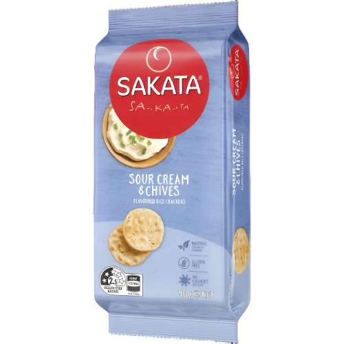 Sakata Rice Crackers Sour Cream & Chives 90g – Shopping-D Service Platform