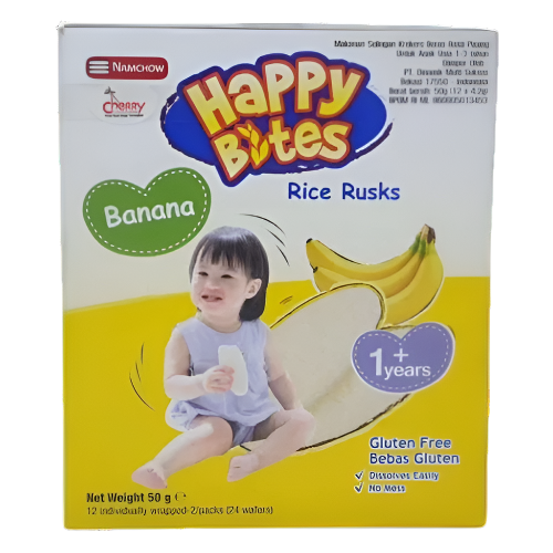 Jual Happy Bite Rice Rusk Banana 50G – Shopping-D Service Platform