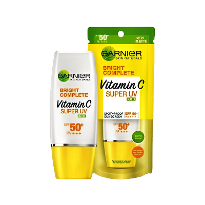 GARNIER Bright Complete Vitamin C Super UV Matte Sunscreen 30ml SPF50 ...