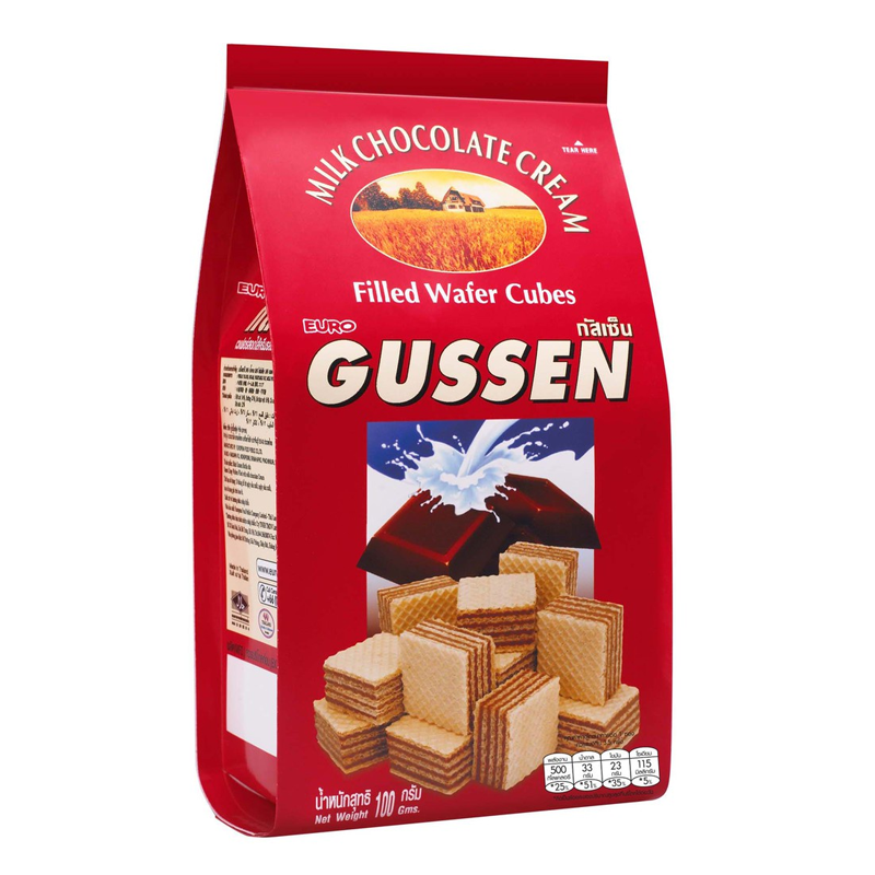 Gussen Milk Chocolate Cream Filled Wafer Cubes 100g – Shopping-D ...