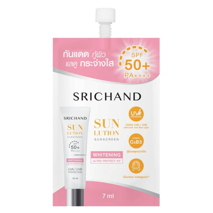 Srichand Sunlution Skin Whitening Sunscreen SPF50+ PA++++ 7g — Shopping ...