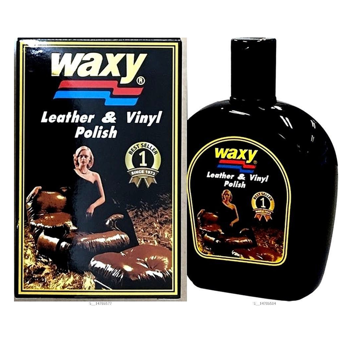 Waxy Leather & Vinyl Polish UV Protect Furniture Car Console Cleaner 2 ...
