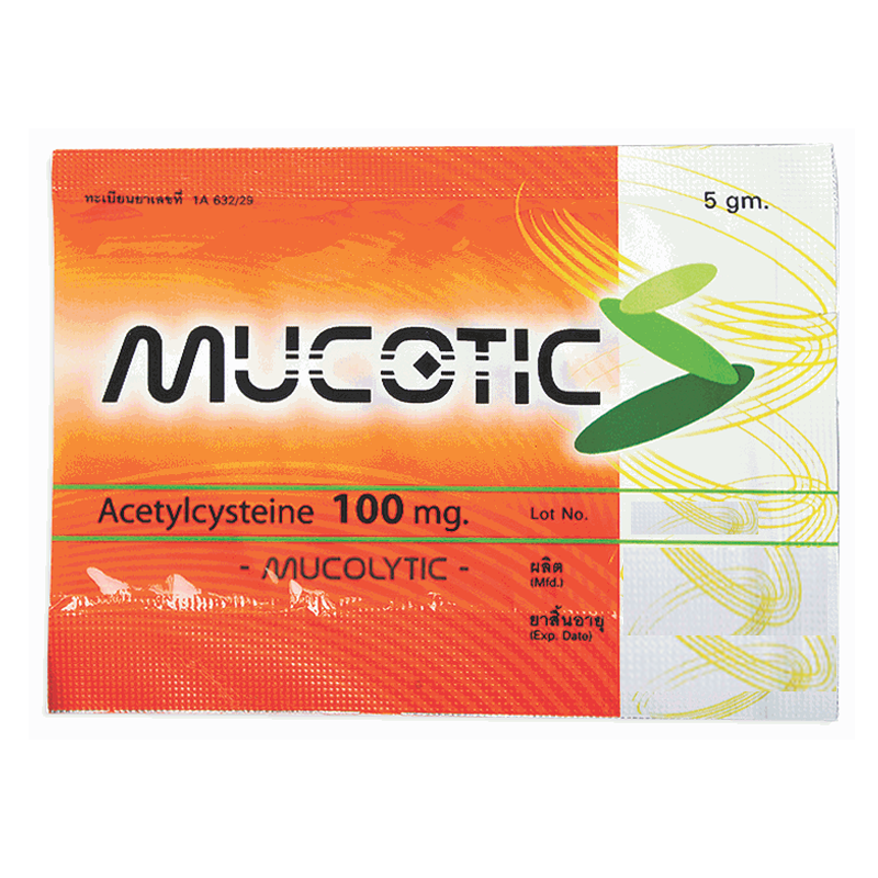 Mucotic Acetylcysteine 100mg Size 5g — Shopping-D Service Platform