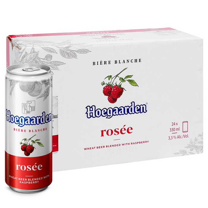Beer Hoegaarden Rosee can Size 330ml x 24pcs — Shopping-D Service Platform
