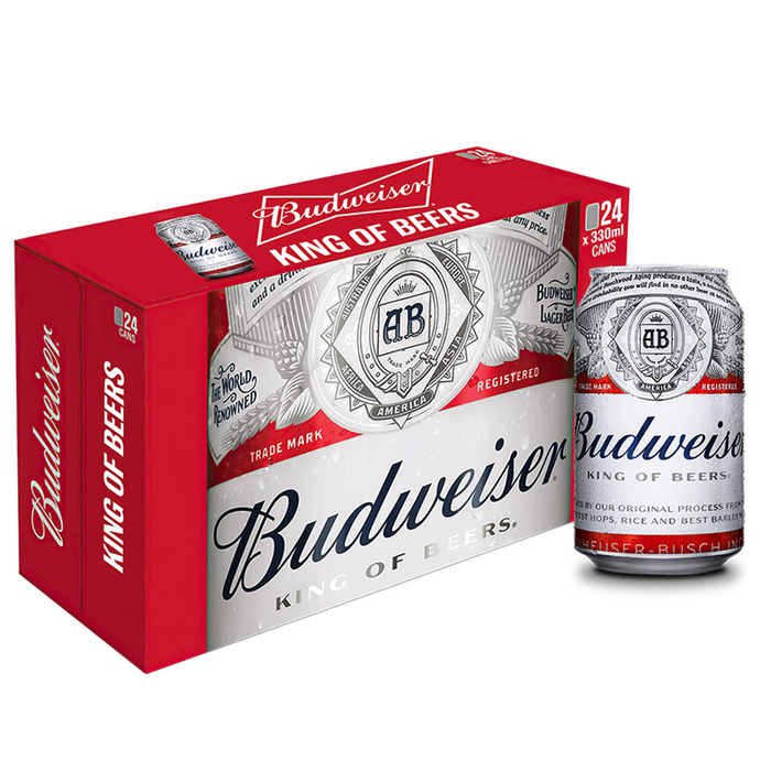 Beer Budweiser Can 330ml x 24pcs — Shopping-D Service Platform