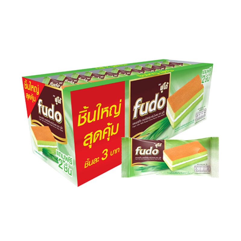 Fudo Layer Cake With Pandan Cream Flavour 16gx24pcs — Shopping-D ...