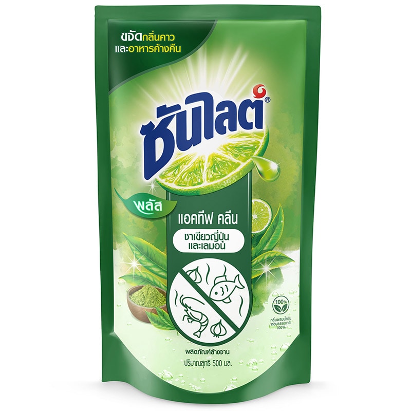 Sunlight Plus Dish Detergent Antiodor Green Tea Japan and Lemon 500ml ...