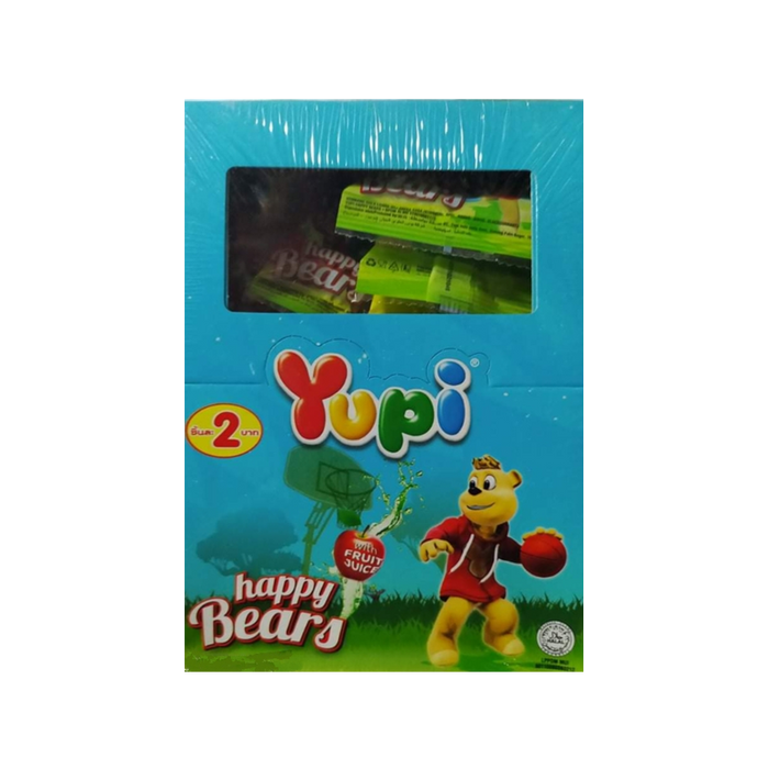 Yupi Happy Bears Jelly Gummy Mixed Fruit Flavour Candy Pack 24pcs ...