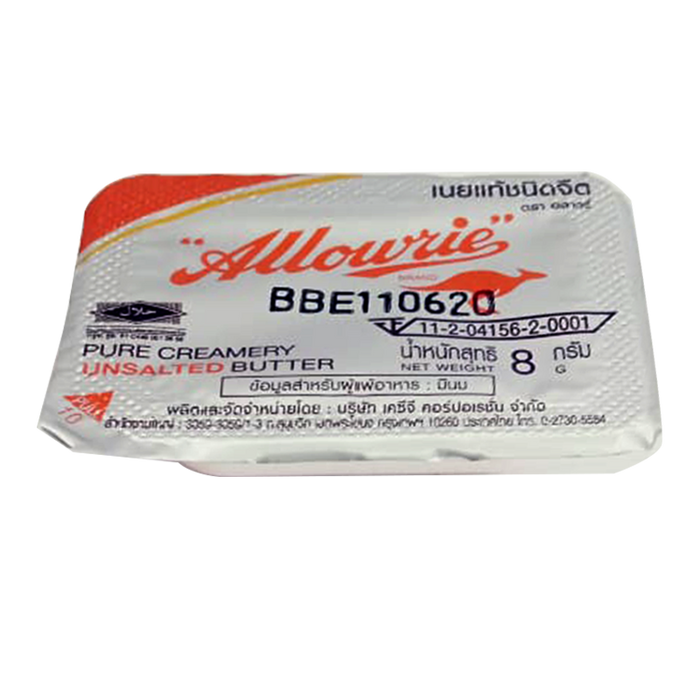 Allowrie Pure Creamery Unsalted Butter 10g 10pcs — Shopping-D Service ...