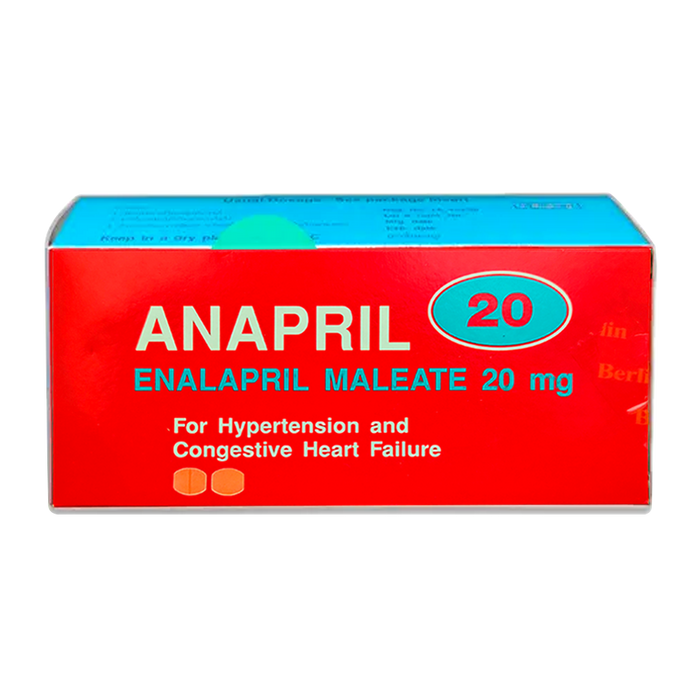 Anapril 20 Enalapril Maleate 20 mg boxes of 10 blister. For Hypertensi ...