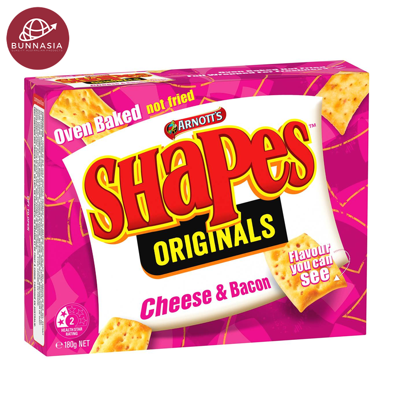 Arnott's Shapes Originals Cheese & Bacon Flavour 180g – Shopping-D ...