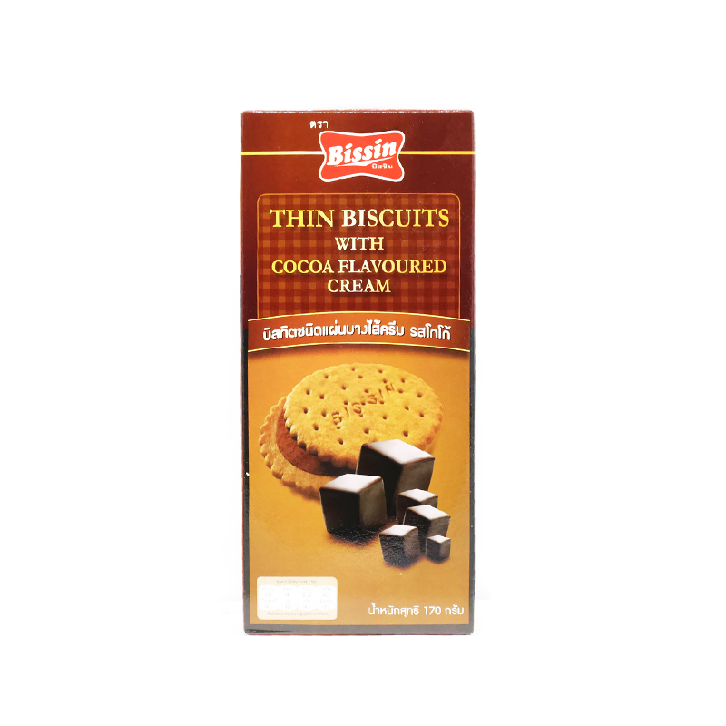 Bissin Thin Biscuits With Cocoa Flavoured Cream 170g — Shopping-D ...