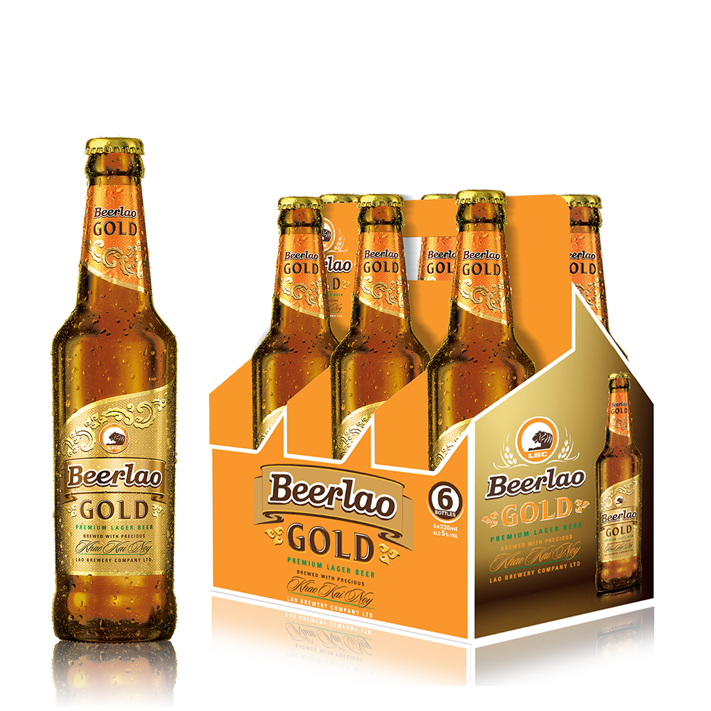 Beerlao Gold 330ml bottle CHILLED Pack 6 — Shopping-D Service Platform