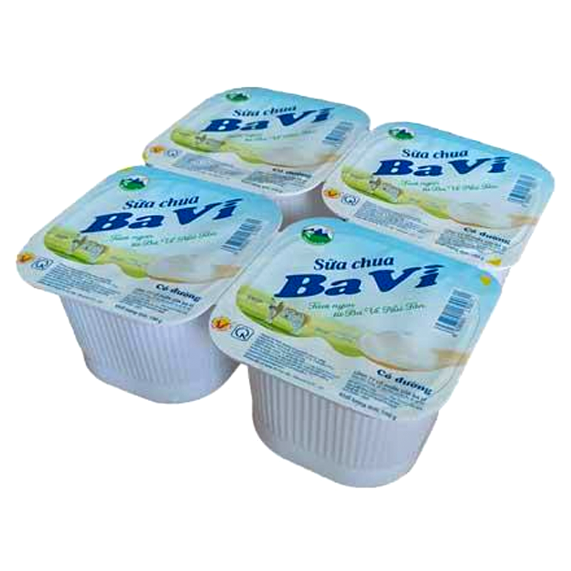 Ba Vi Yoghurt Milk Size 100g pack of 4pcs – Shopping-D Service Platform