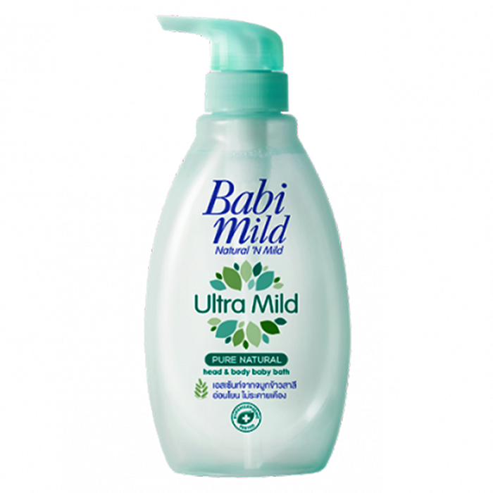 Babi Mild Ultra Mild Pure Natural Head & Body Baby Bath Size 400ml ...