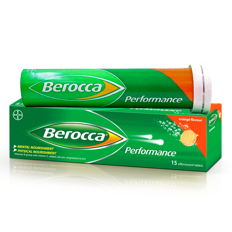 Berocca Performance Orange flavour boxes of 15 effervescent tablets ...