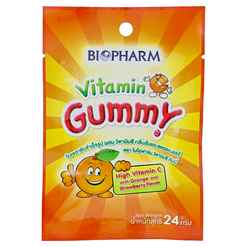 Biopharm Vitamin C Gummy Orange and Strawberry Flavour Gummy Jelly wit ...