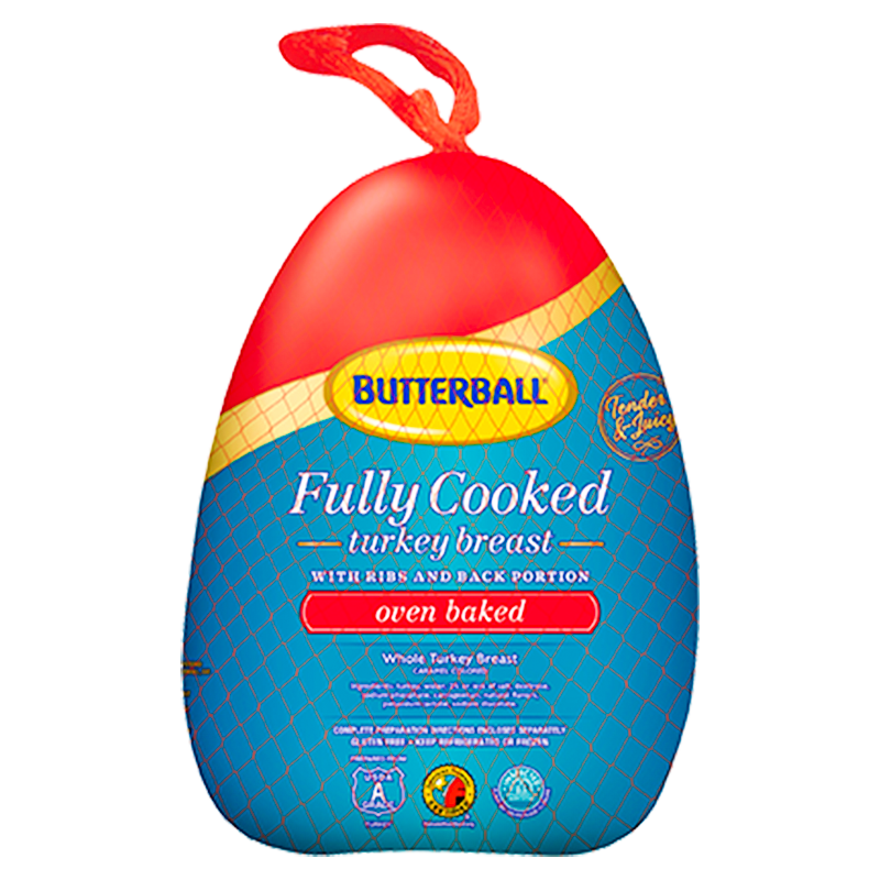 Butterball Fully Cooked Oven Baked Turkey Breast Size 2300g — Shopping ...