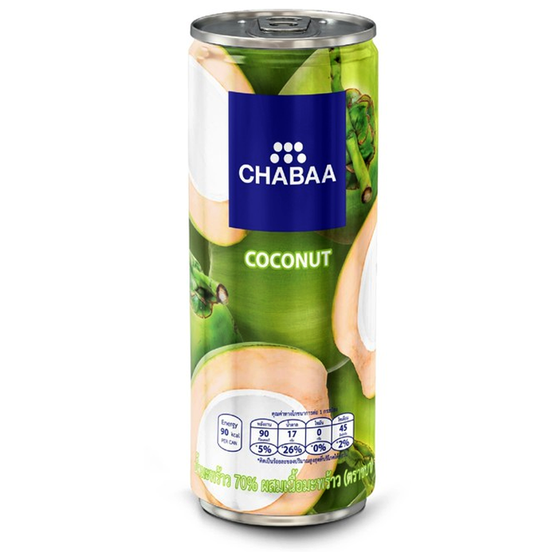 Chabaa Coconut juice Drink with Pulp Size 240ml — Shopping-D Service ...