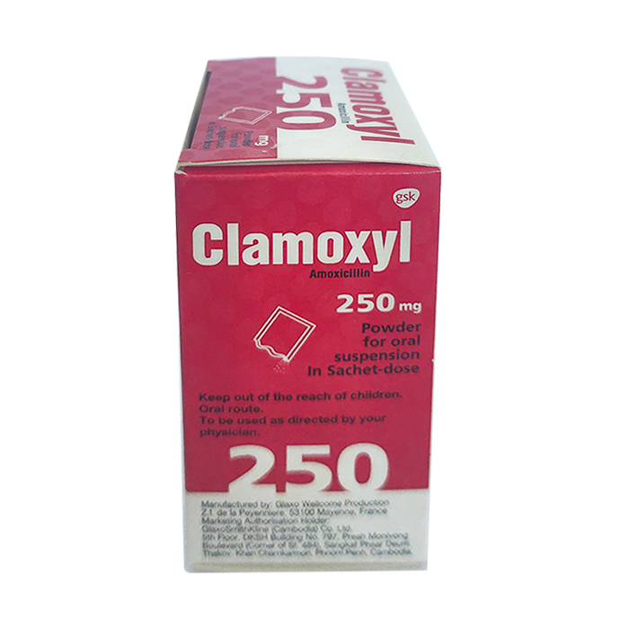 Clamoxyl Amoxicillin 250 mg Powder for oral suspension In Sachet-dose ...