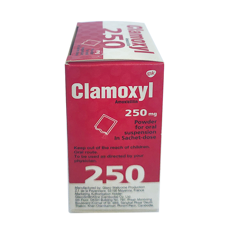 Clamoxyl Amoxicillin 250 mg Powder for oral suspension In Sachet-dose ...