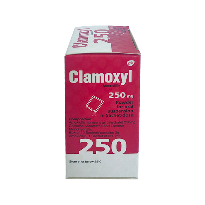 Clamoxyl Amoxicillin 250 mg Powder for oral suspension In Sachet-dose ...