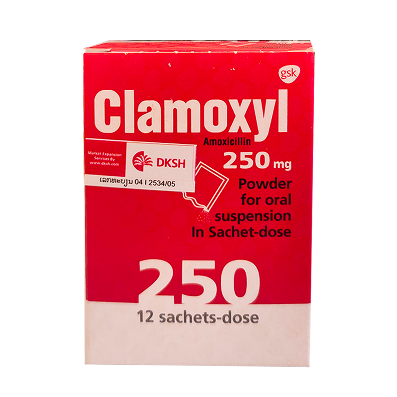 Clamoxyl Amoxicillin 250 mg Powder for oral suspension In Sachet-dose ...