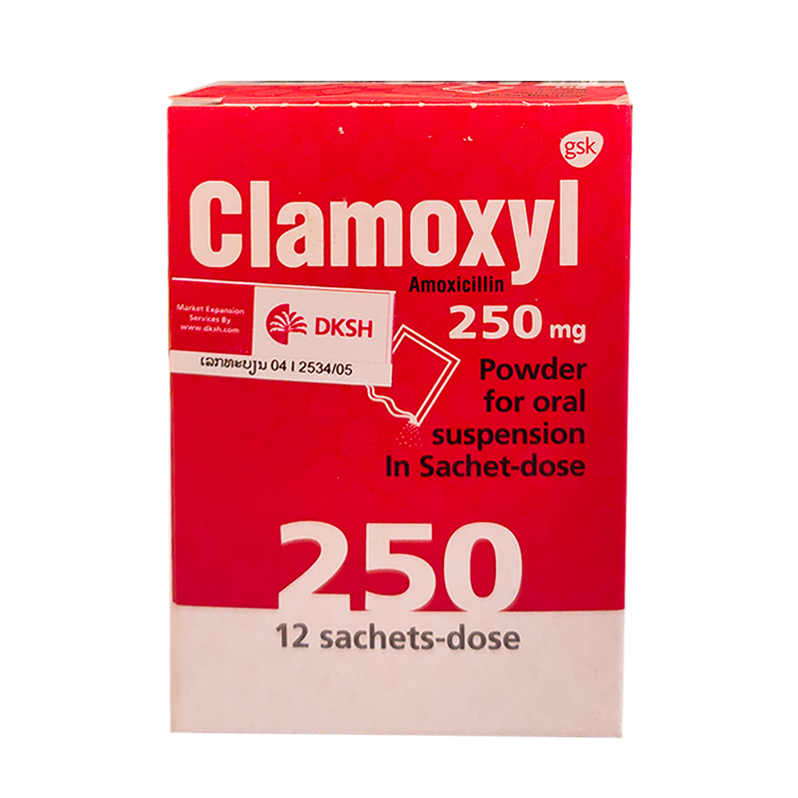 Clamoxyl Amoxicillin 250 mg Powder for oral suspension In Sachet-dose ...