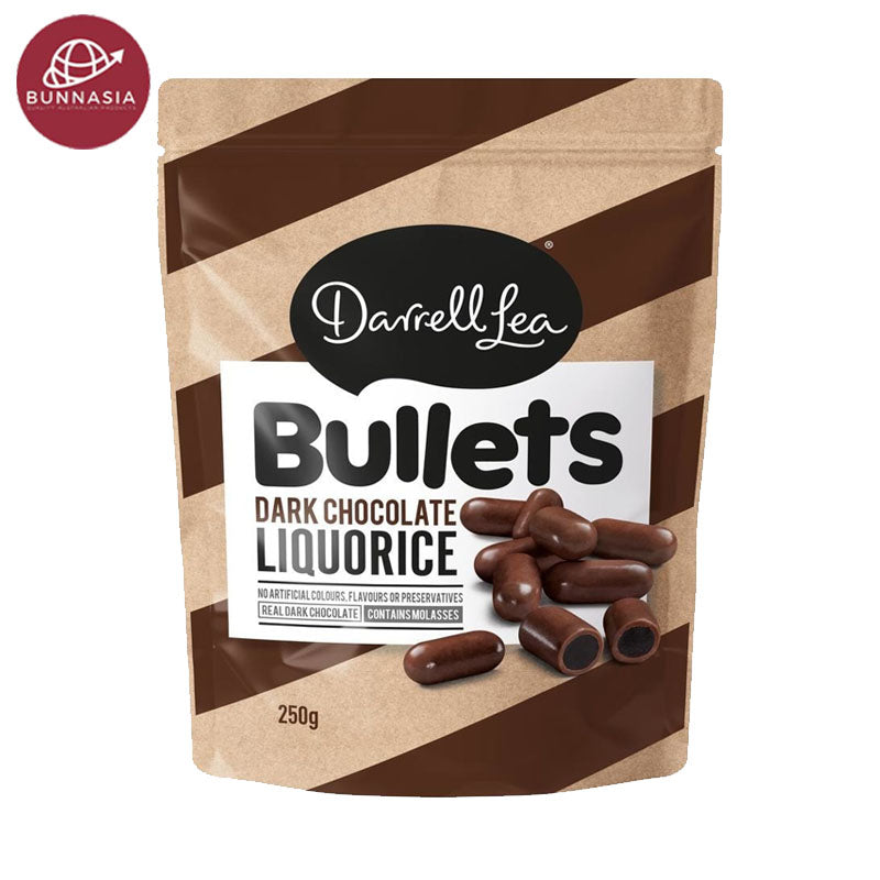 Darrell Lea Bullets Dark Chocolate Liquorice 250g — Shopping-D Service ...