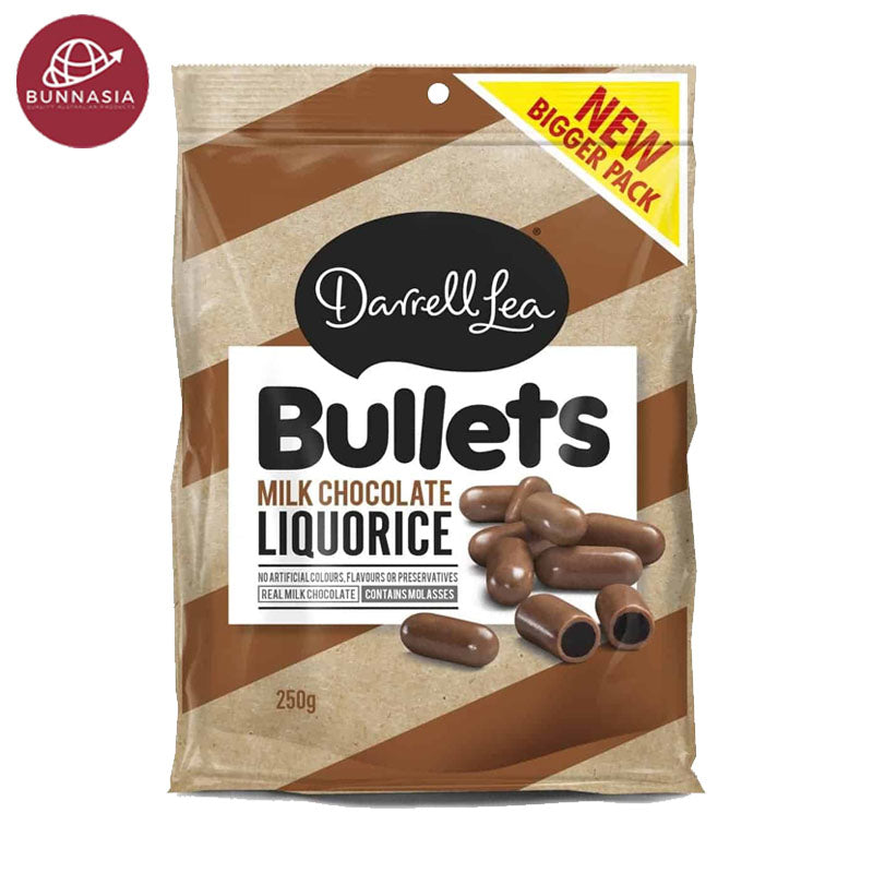 Darrell Lea Bullets Milk Chocolate Liquorice 250g — Shopping-D Service ...