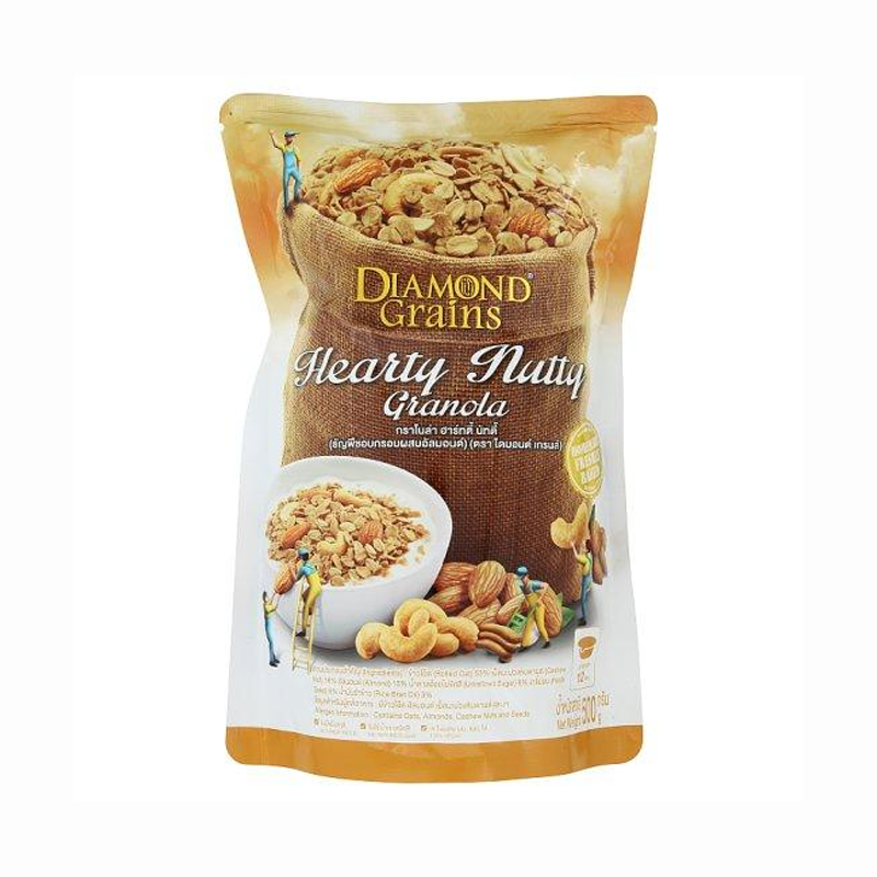 Diamond Grains Granola Hearty Nutty Grains with Almonds 220g — Shopping ...