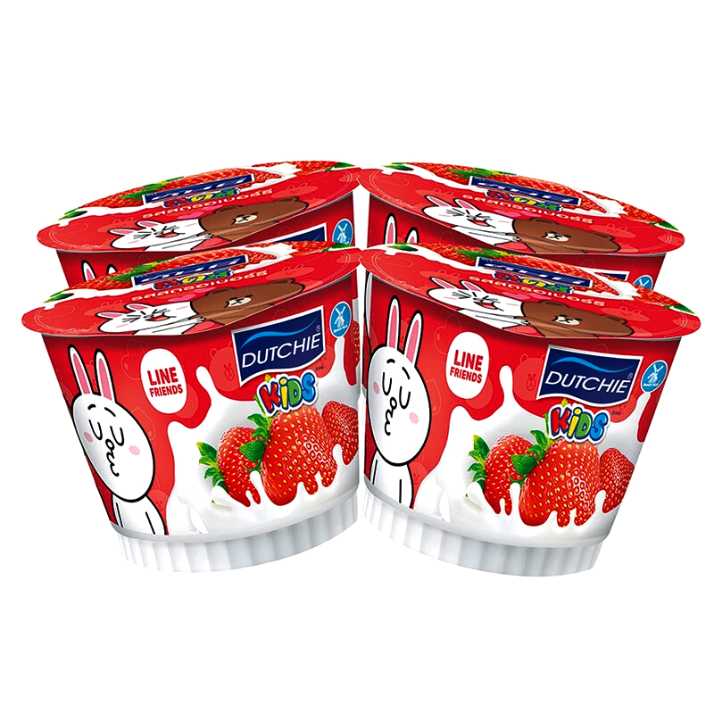 Dutchie Kids Yogurt with Strawberry 80g Pack of 4 cups — Shopping-D ...