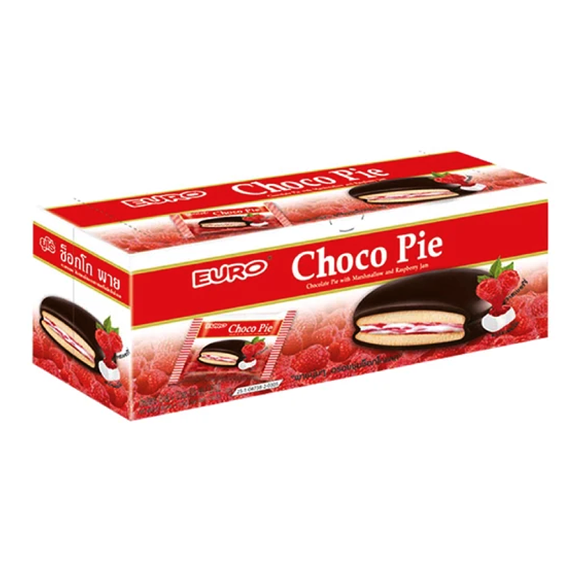 Euro Chocolate Pie With Marshmallow and Raspberry Jam Size 17g Pack of ...