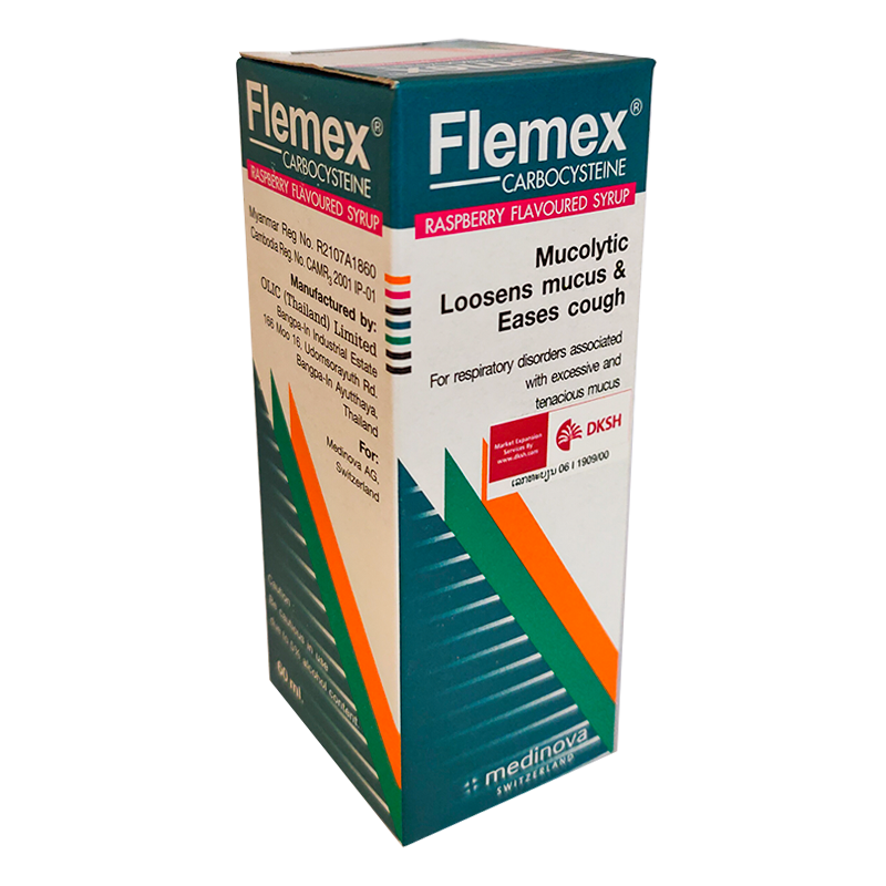 Flemex Carbocysteine Raspberry Flavoured Syrup Size 60ml – Shopping-D ...