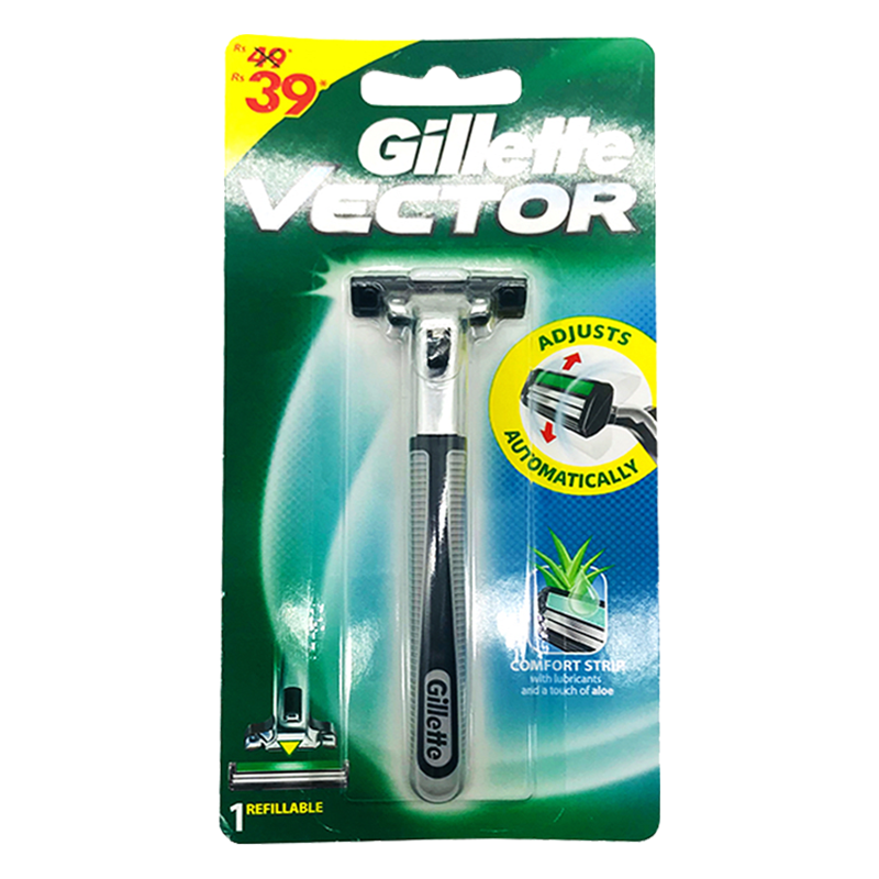 Gillette Vector Fits Atra Plus Razor Blade Refill Cartridge Shaver Han ...
