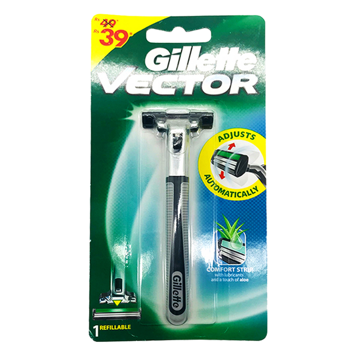 Gillette Vector Fits Atra Plus Razor Blade Refill Cartridge Shaver Han ...