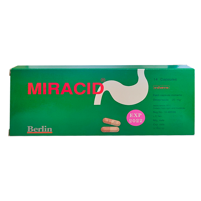 Miracid Omeprazole 20 mg boxes of 14 Capsules — Shopping-D Service Platform