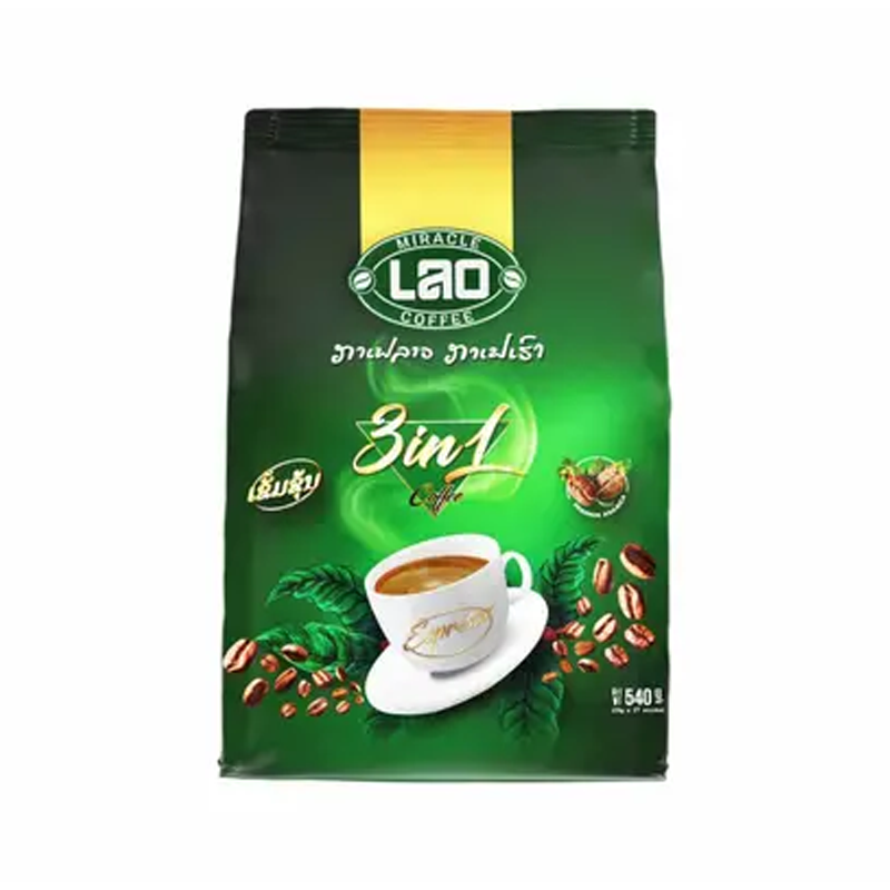 Miracle Lao Coffee Espresso Roast Green 20g x 27 Sachets of Pack 540g — Shopping-D Service Platform