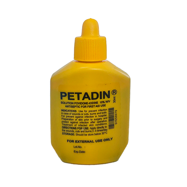 Petadin Solution Povidone-Iodine 10% w.n Antiseptic for first Aid Use ...