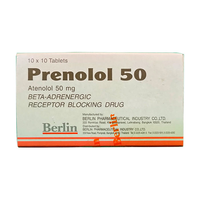Prenolol 50 Atenolol 50 mg Beta-Adrenergic Receptor Blocking Drug boxe ...