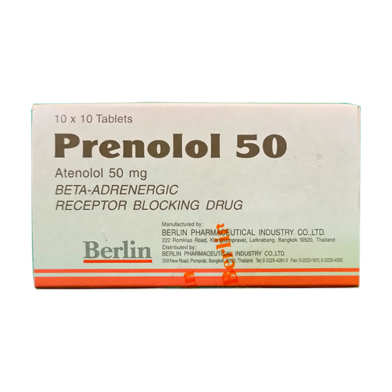 Prenolol 50 Atenolol 50 mg Beta-Adrenergic Receptor Blocking Drug boxe ...