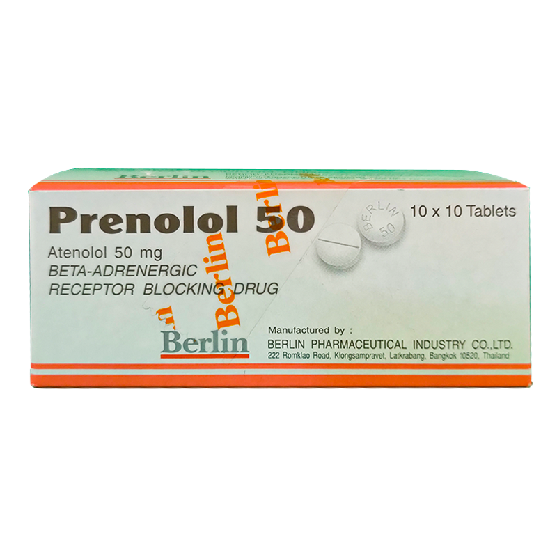 Prenolol 50 Atenolol 50 mg Beta-Adrenergic Receptor Blocking Drug boxe ...