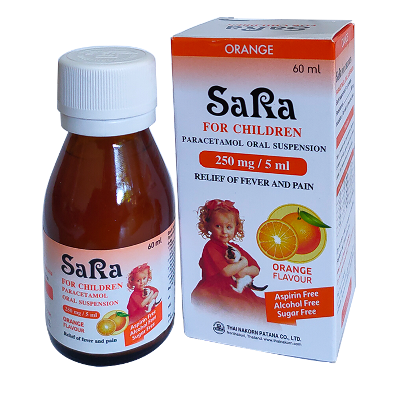 SaRa For Children Paracetamol Oral Suspension Relief of Fever and Pain ...