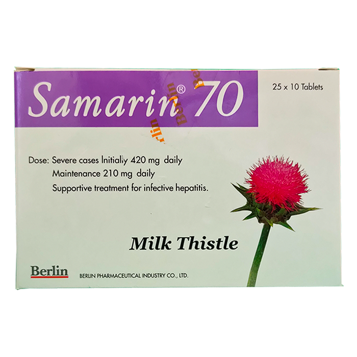Samarin 70 (Milk Thistle) Infective Hepatitis, Alcoholic Liver disease ...