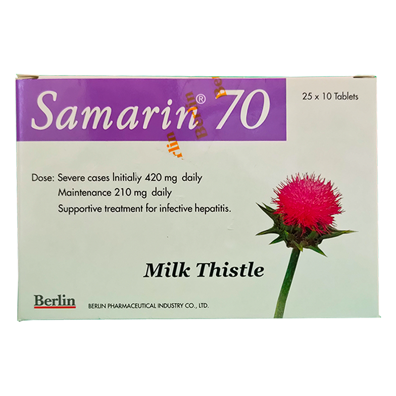 Samarin 70 (Milk Thistle) Infective Hepatitis, Alcoholic Liver disease ...