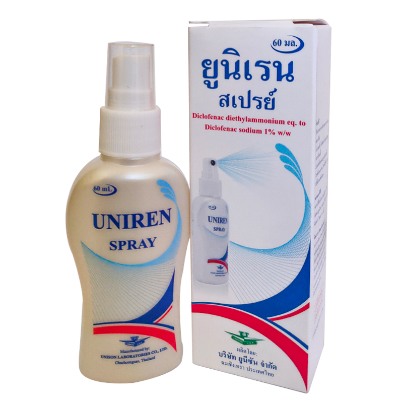 Uniren Spray Diclofenac diethylammoinum Size 60ml — Shopping-D Service ...